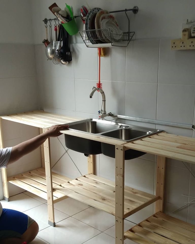 Isteri Minta Rak Sinki & Table Top, Lihat Apa Suami Ni Buat Dengan ...
