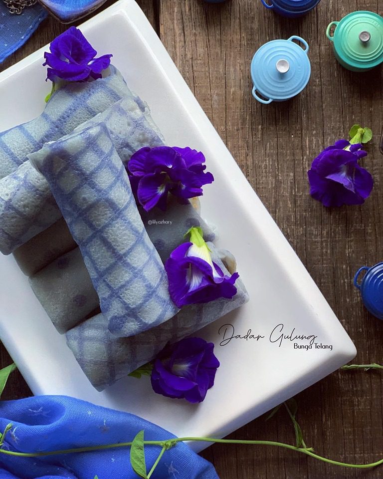 Kuih Ketayap Bunga Telang, Resipi Tradisi Sentuhan Moden. Lembut, Sedap ...