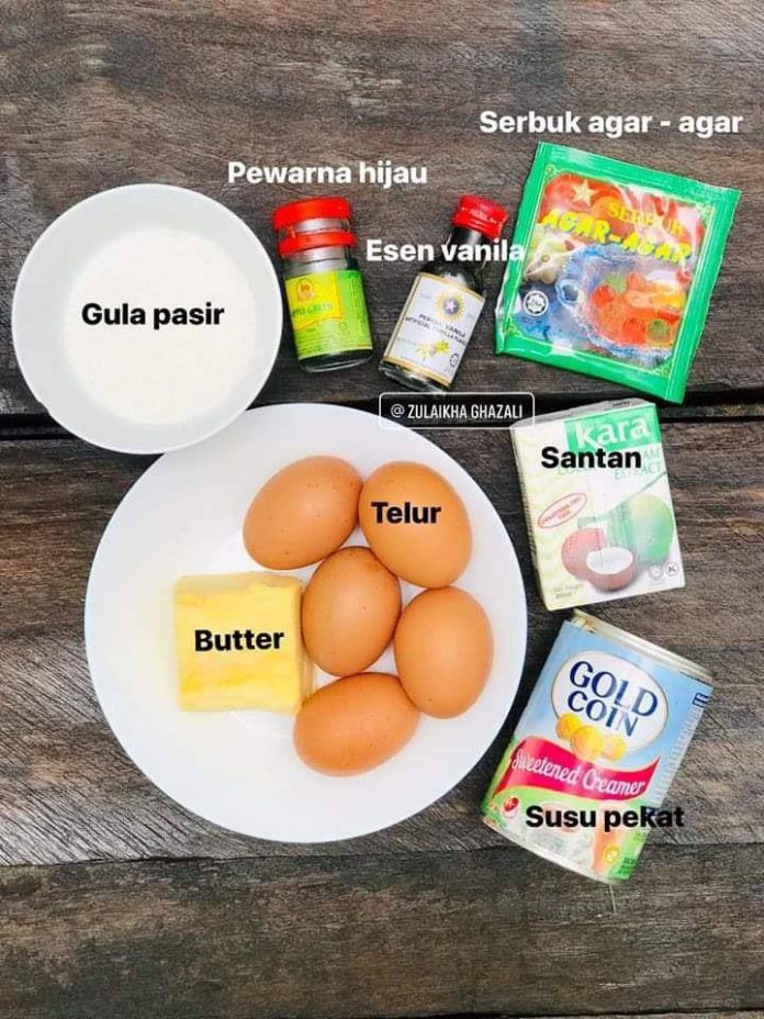 Puding Lumut Butter Lemak Manis Terlajak Sedap. Mudah Pula Tu Nak Buat ...