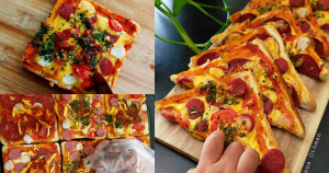 Sebuku Roti Terletak Elok Atas Meja Tak Terusik, Jadikan Pizza Sekelip ...