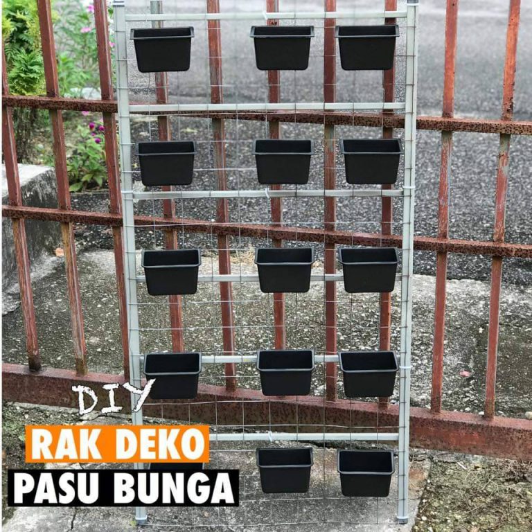 DIY Rak Pasu Bunga, Buat Sendiri Guna Besi Rosak. Hasilnya Tetap Elok!