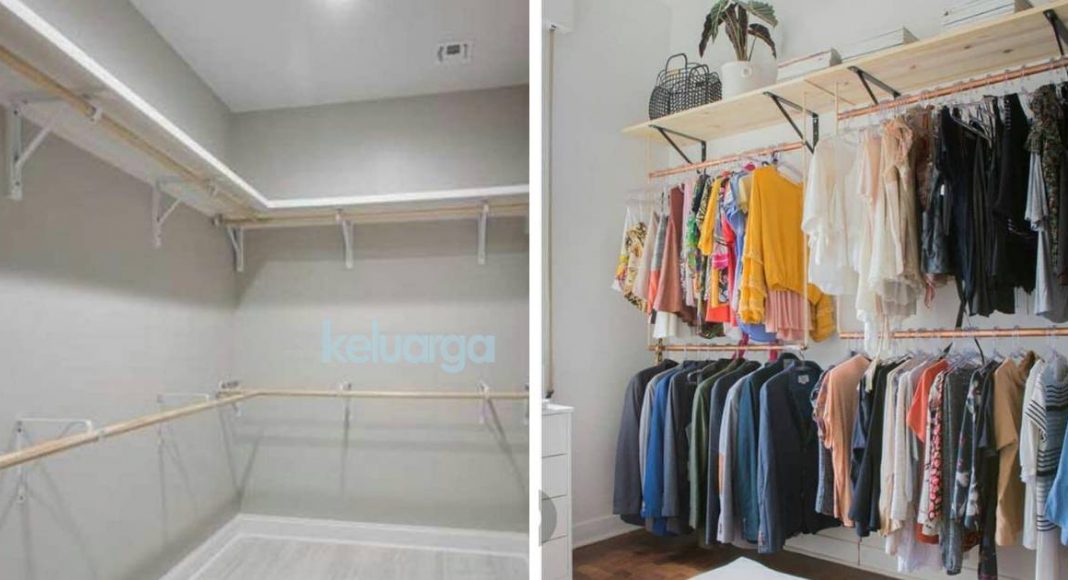 Ini Cara Praktikal, Jimat Masa & Ruang Dengan DIY Walk In Wardrobe Guna ...