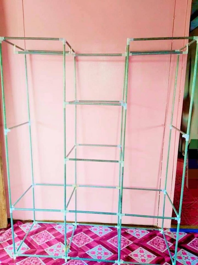 Kreatif! Rak Almari Sudah Rosak Ubahsuai Jadi Rak Serbaguna!