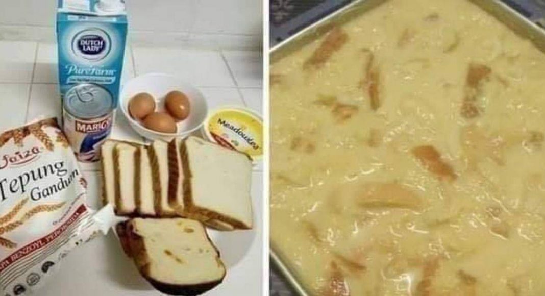 Buat Bingka Roti Tanpa Guna Blender Tapi Teknik Rendam Dan Bakar. Mudah ...