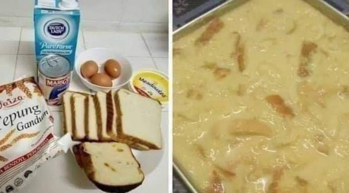 Buat Bingka Roti Tanpa Guna Blender Tapi Teknik Rendam Dan Bakar. Mudah ...