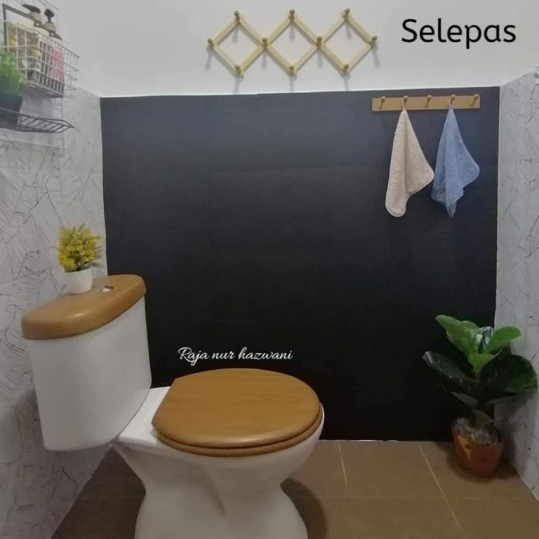 DIY Tandas Lama Jadi Cantik Macam Baru. Guna Wallpaper Jer, Simple Tapi ...