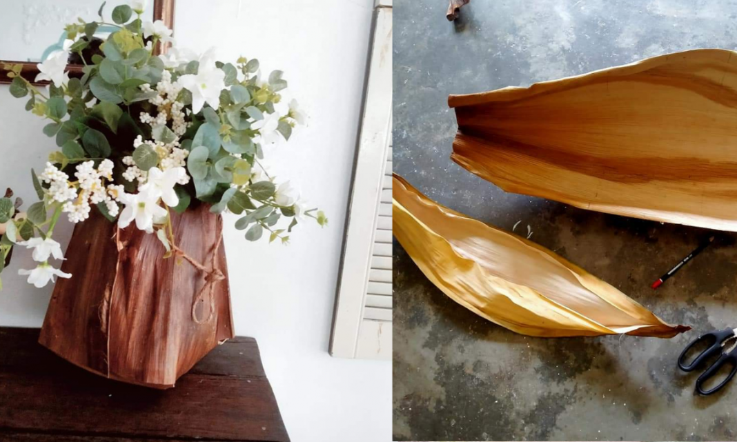 Pelepah Pinang Buat Bekas Bunga Macam Ni. Nampak Klasik & Wow Sangat ...