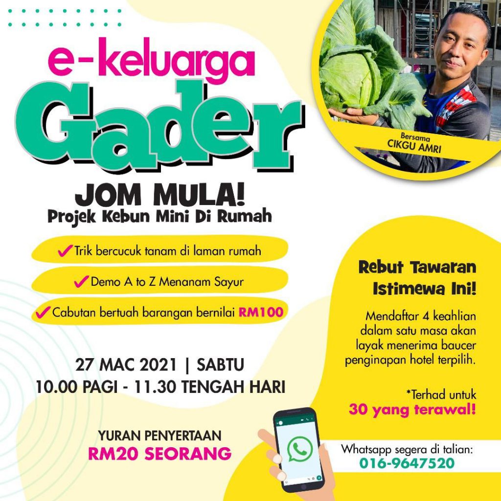 Mula Projek Kebun Mini Di Rumah, E-Keluarga Gader Ajar Cara Tanam Kobis ...