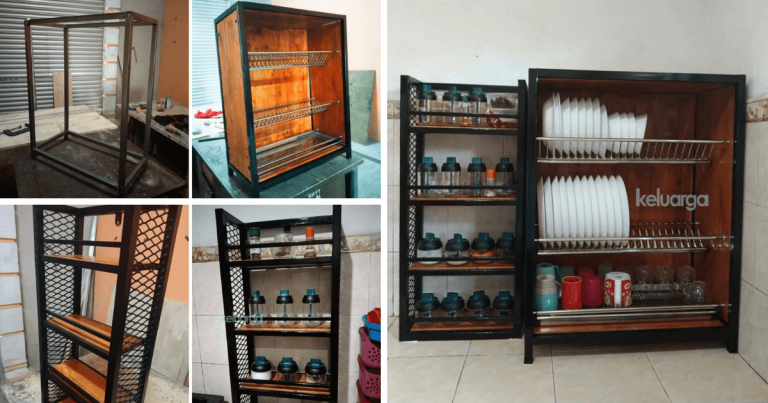 Kreatifnya Suami DIY Rak Rempah & Rak Pinggan Ala-Ala Klasik, Seminggu ...