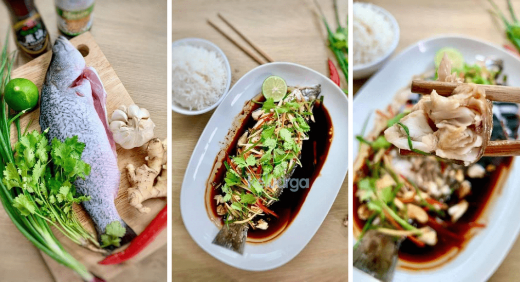 Siakap Steam Chinese Style, Modal Tak Sampai RM10. Resipi Simple Tapi Padu!