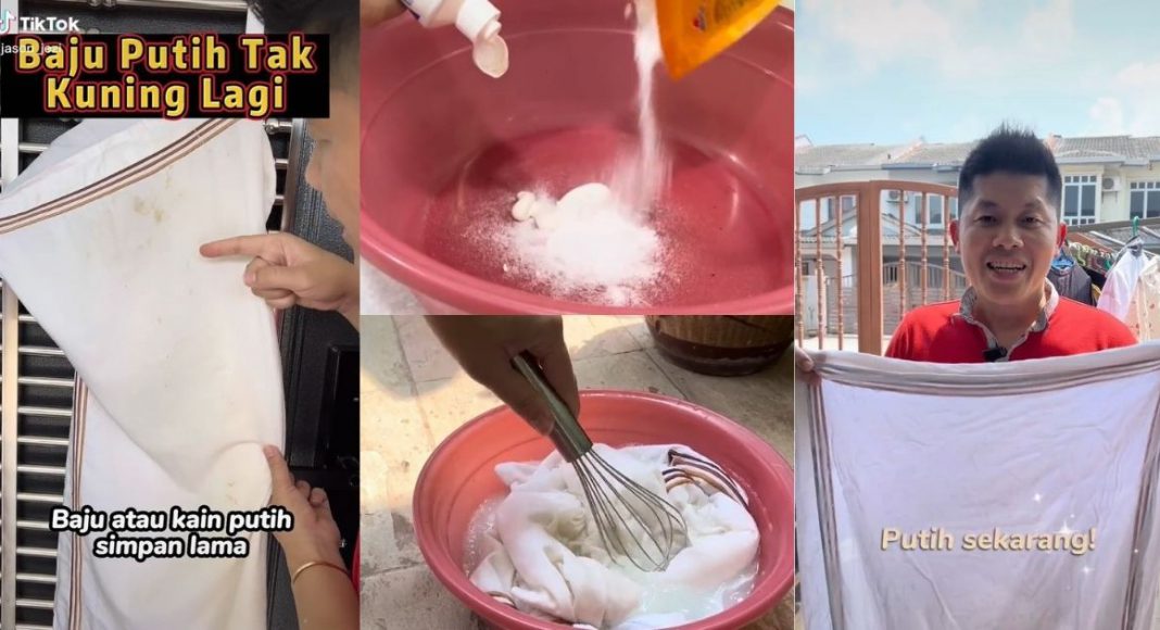 Baju Putih Bertukar Jadi Kuning. Jangan Buang! Campur Semua Bahan Ni ...