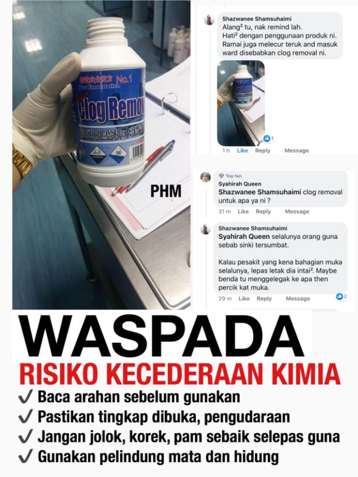 Tindakbalas Kimia! Ini Punca Sinki Meletup Selepas Jiran Tabur Serbuk Asid